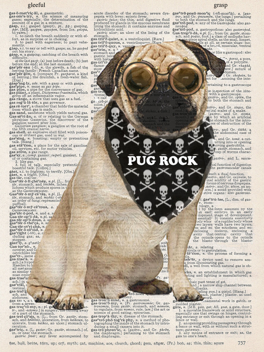 STEAM PUNK PUG PRINT – ARTNWORDZ